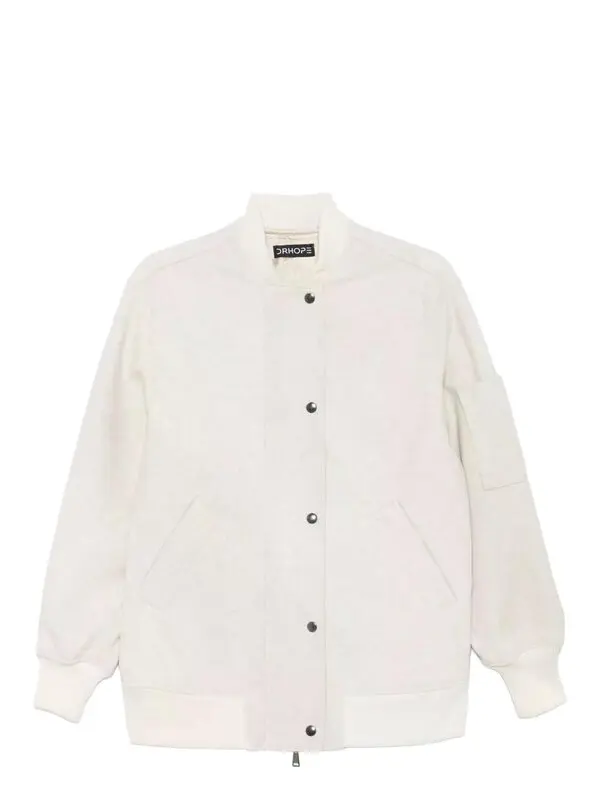 DRHOPE Brushed-effect Bomber Jacket - Neutrals
