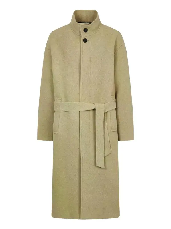 STUDIO TOMBOY High-collar Belted Wool Coat - Neutrals