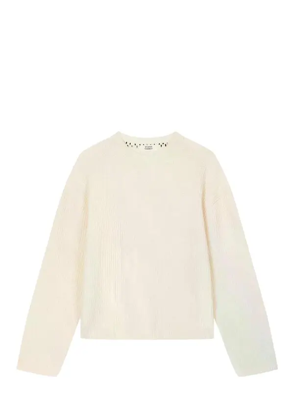STUDIO TOMBOY Decorative Stitch Jumper - Neutrals