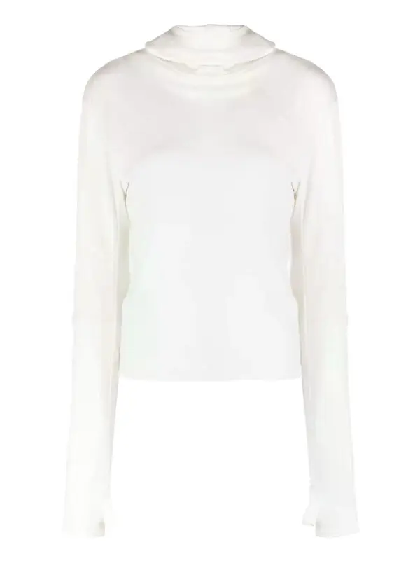 Undercover Cotton-cashmere Blend Jumper With Pop-up Ear Detail - White