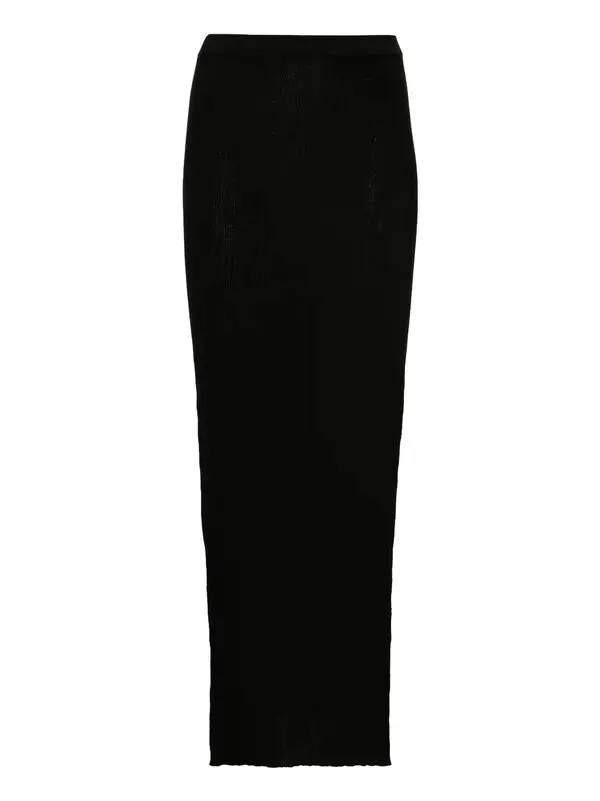 Rick Owens Sacris Ribbed-knit Maxi Skirt - Black