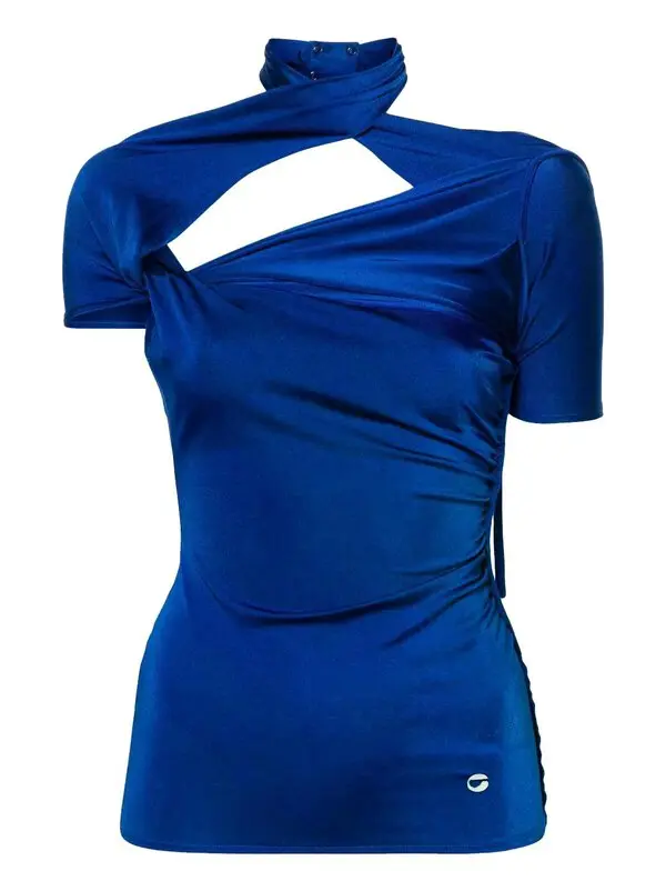 Coperni Asymmetric Draped Top - Blue