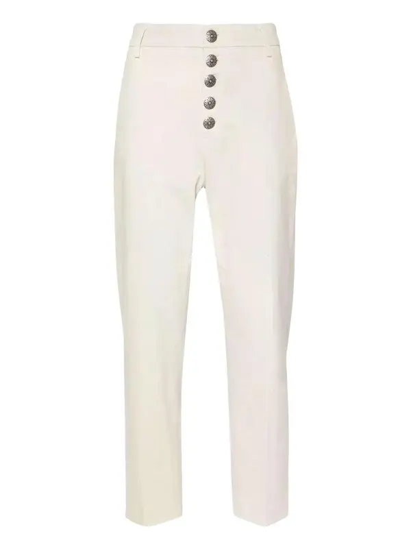 DONDUP Nima Logo-plaque Trousers - Neutrals