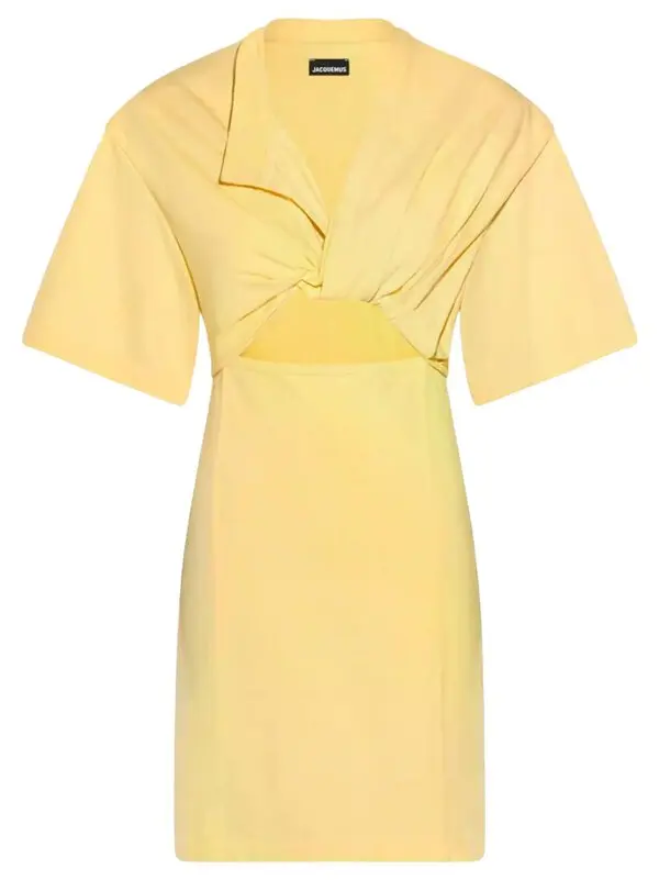 Jacquemus La Robe T-shirt Bahia Mini Dress - Yellow