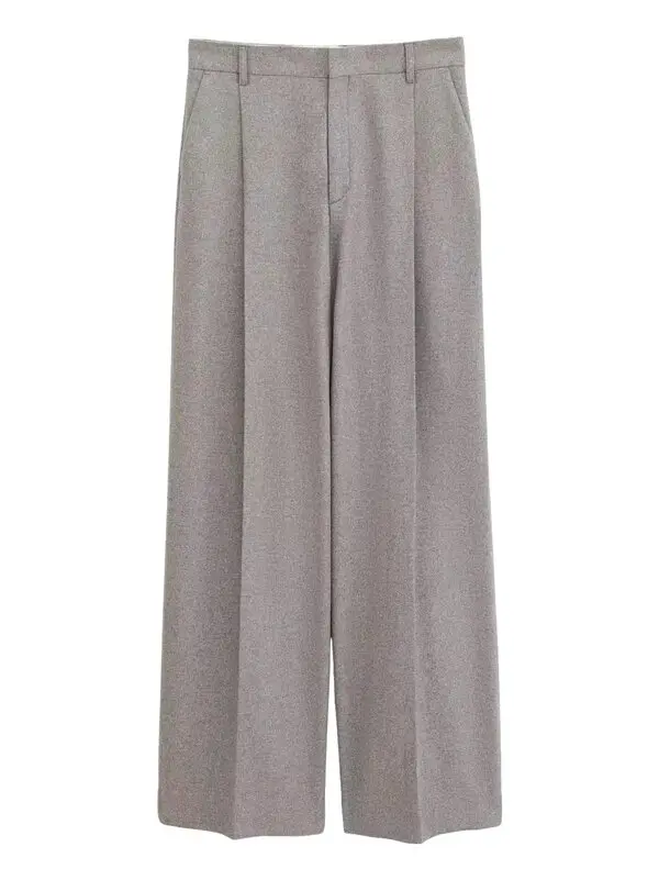 Filippa K Pleated Wide-leg Trousers - Grey