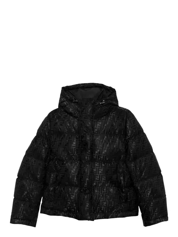 Fendi Ff-pattern Puffer Jacket - Black