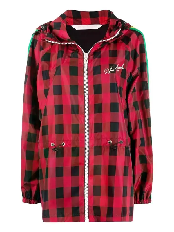 Palm Angels Embroidered Logo Windbreaker - Red
