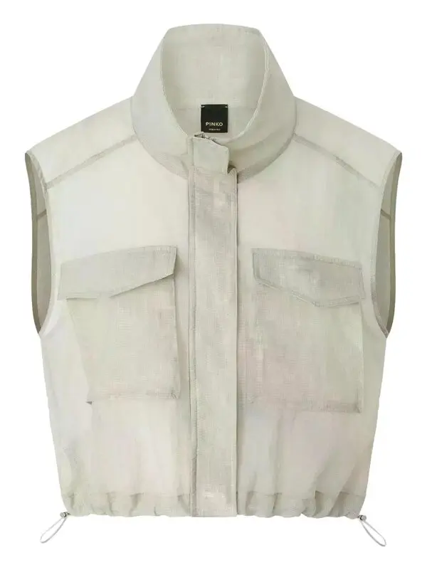 Pinko Cropped Gilet - Grey