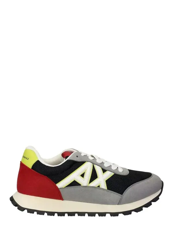 Armani Exchange Mesh-panelled Sneakers - Grey