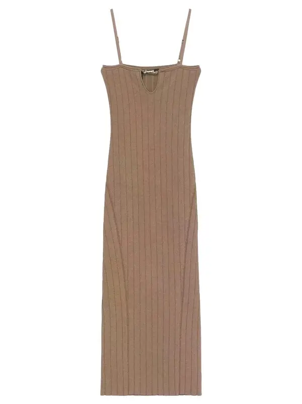 Jacquemus La Robe Sierra À Bretelles Midi Dress - Brown