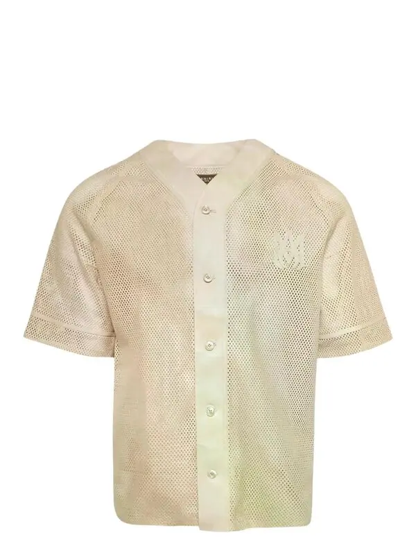 Amiri Ma Perforated Leather Shirt - Neutrals