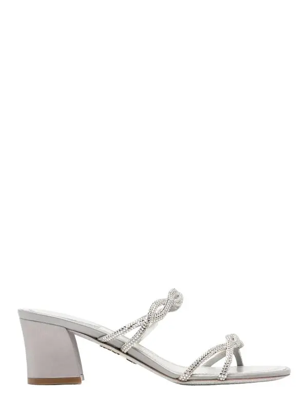 Rene Caovilla Crystal-embellished Sandals - Grey