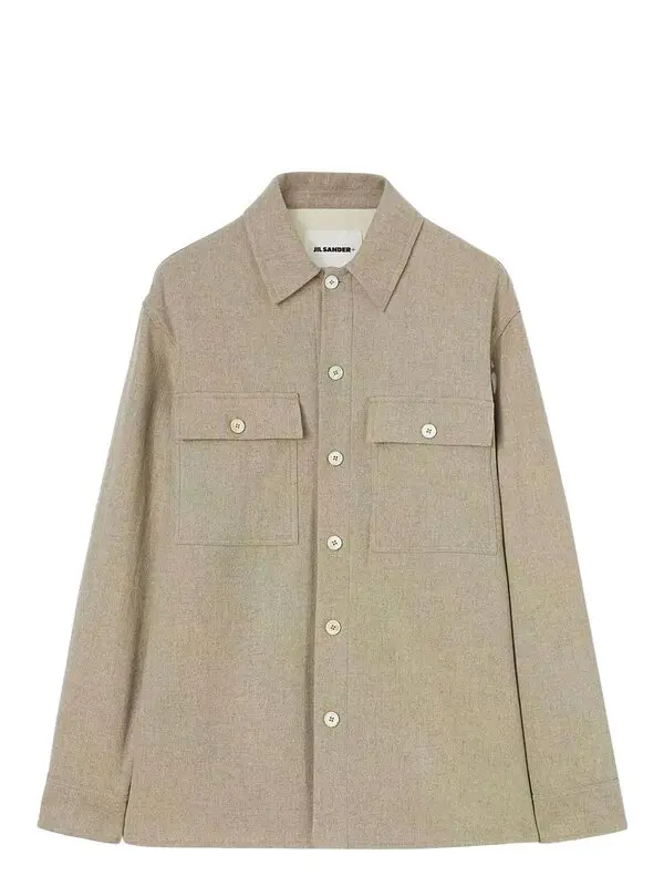 JIL SANDER Long-sleeve Flannel Shirt - Neutrals