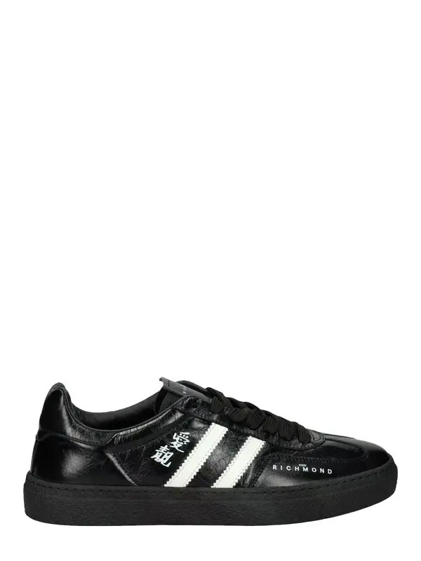 John Richmond Logo-stamp Low-top Sneakers - Black