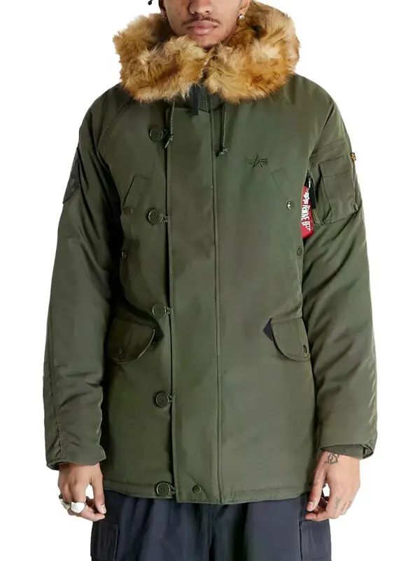 Alpha Industries Zip-up Bomber Jacket - Green