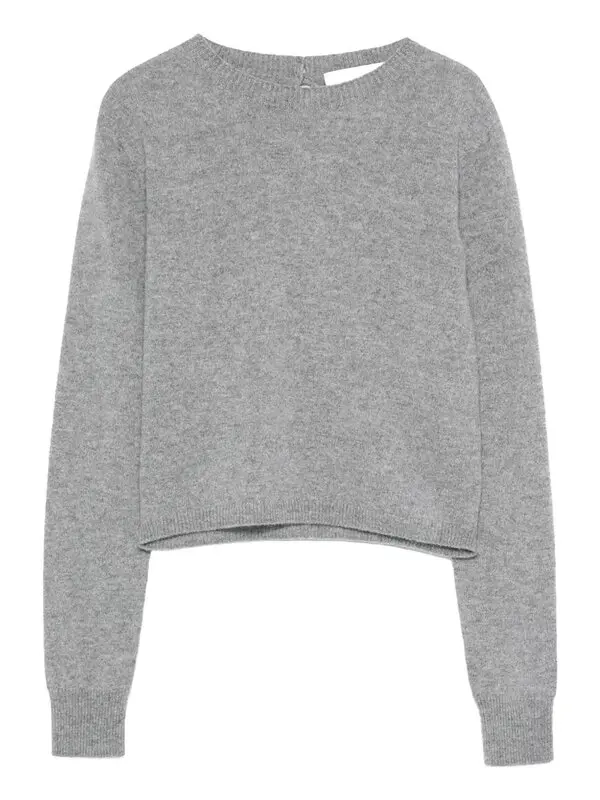 VANISÈ Petites Laetitia Cropped Cashmere Sweater - Grey