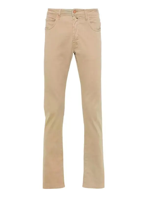 Incotex Low-rise Slim-fit Trousers - Neutrals