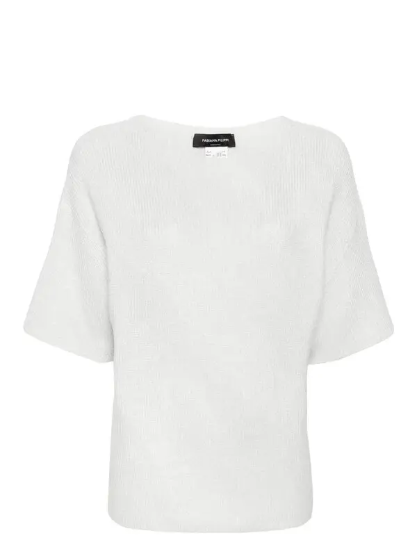 Fabiana Filippi Lurex-detail Jumper - White