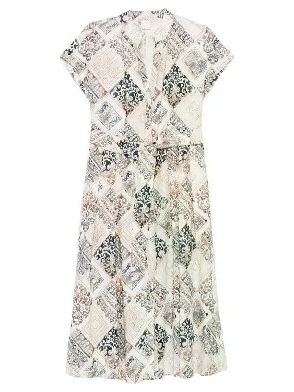 Eleventy Linen Midi Dress - Neutrals