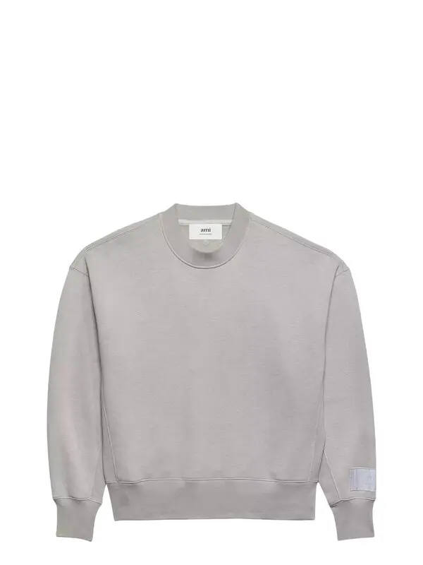 AMI Paris Logo-patch Sweatshirt - Grey
