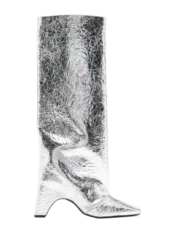 Coperni 85mm Foil Bridge Boots - Grey
