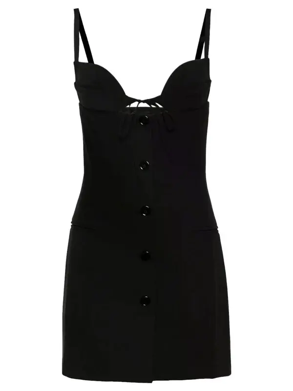 NENSI DOJAKA Button-up Mini Dress - Black