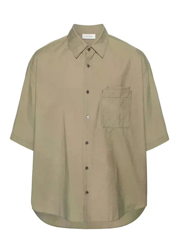 LEMAIRE Voile Shortsleeved Shirt - Green
