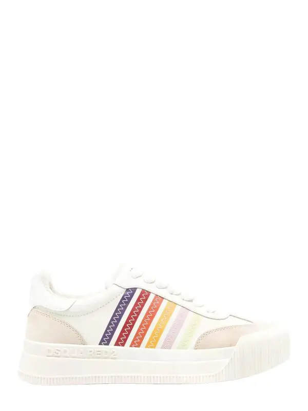 Dsquared2 Leather Jersey Sneakers - Neutrals