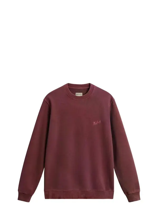 Woolrich Logo-embroidered Cotton Sweatshirt - Red