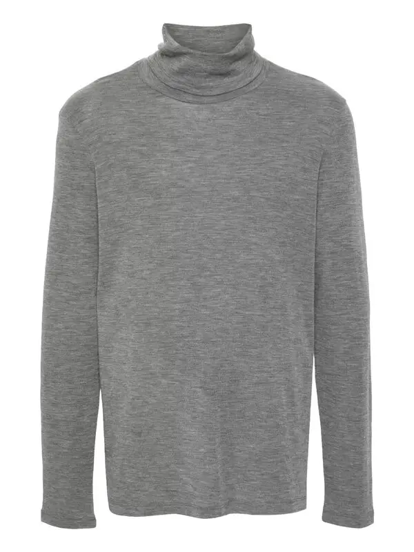 RÓHE Wool Roll Neck Sweater - Grey