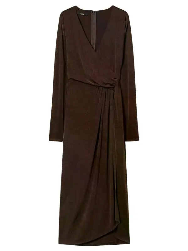TWINSET Side-draping Jersey Maxi Dress - Brown