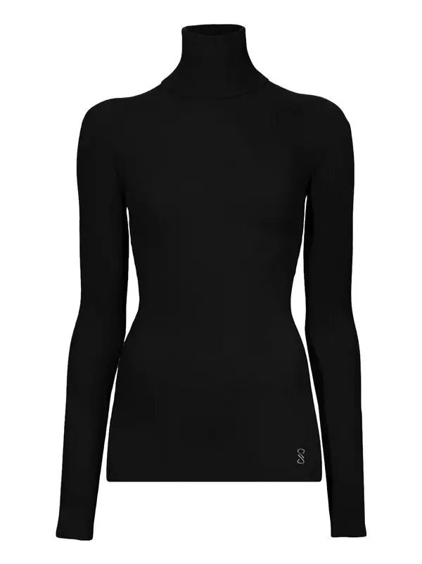 Proenza Schouler Ribbed Knit Roll Neck Jumper - Black