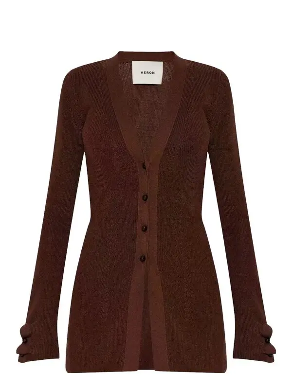 AERON Baxter Maxi Cardigan - Brown