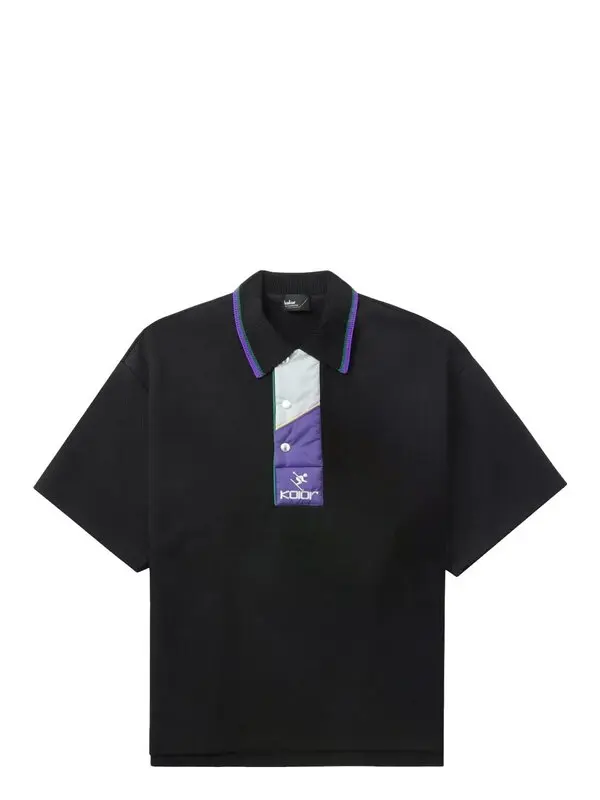 Kolor Logo-embroidered Polo Shirt - Black