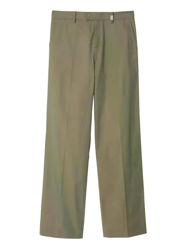 Burberry Straight-leg Cotton Trousers - Neutrals
