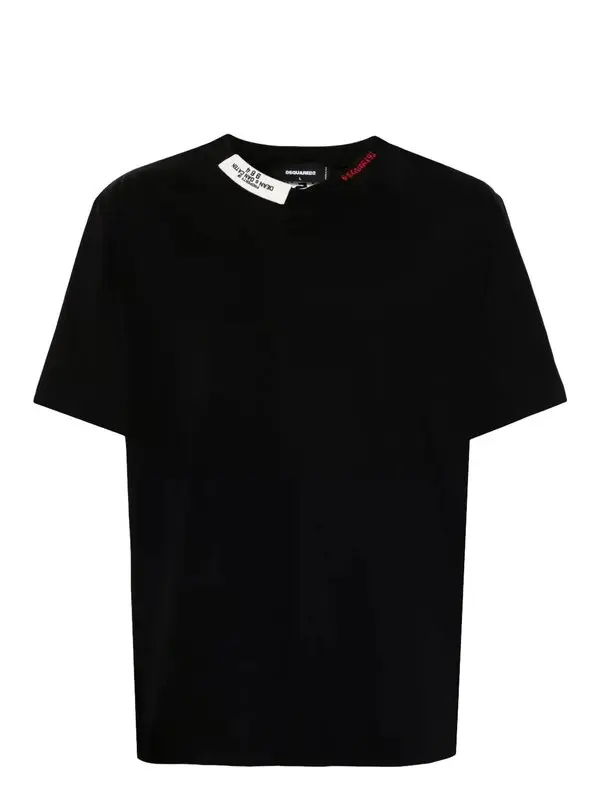 Dsquared2 Logo-embroidered T-shirt - Black