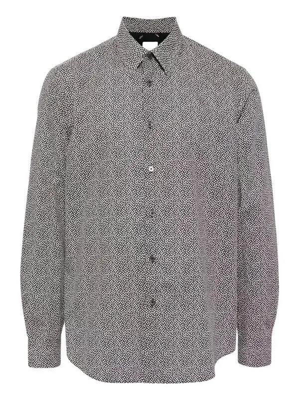 Paul Smith Polka Dot Cotton Shirt - Black
