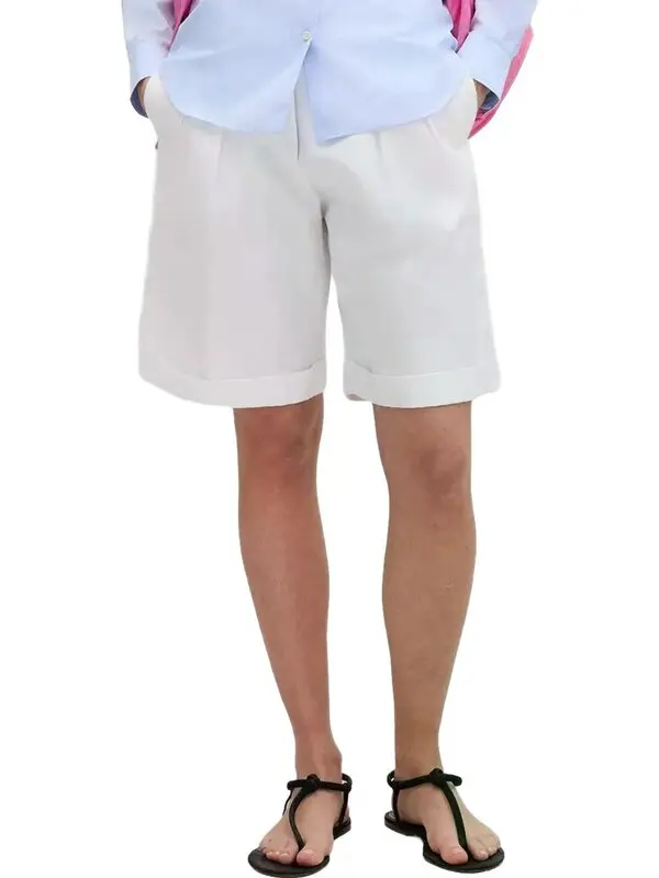Aspesi Cotton-linen Shorts - Black