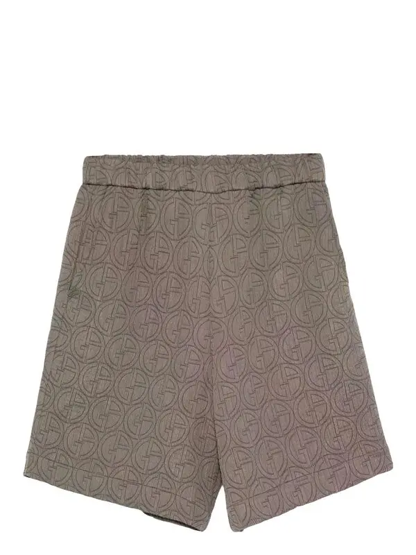 Giorgio Armani Interlock-monogram Bermuda Shorts - Grey