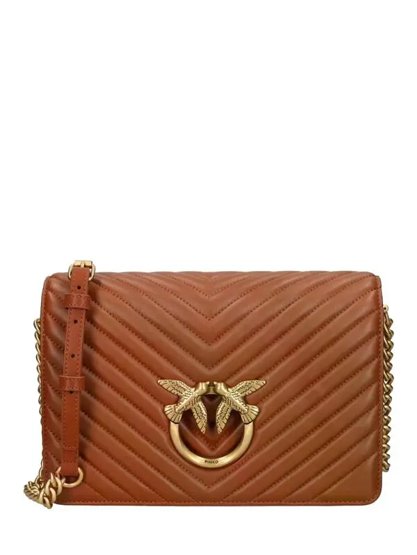 Pinko Classic Love Click Crossbody Bag - Brown