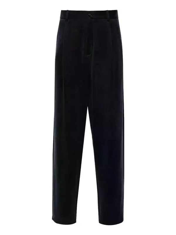Giorgio Armani Straight-leg Jersey Trousers - Blue