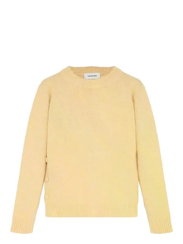 YVES SALOMON Knitted Cashmere Jumper - Yellow