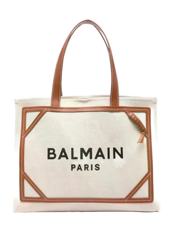 Balmain B-army Logo-print Tote Bag - Neutrals