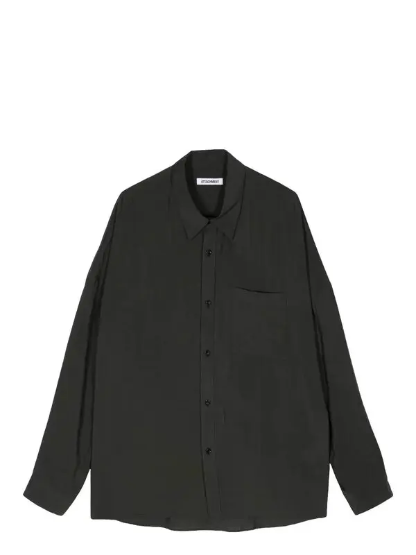 Attachment Chest-pocket Long-sleeve Shirt - Neutrals