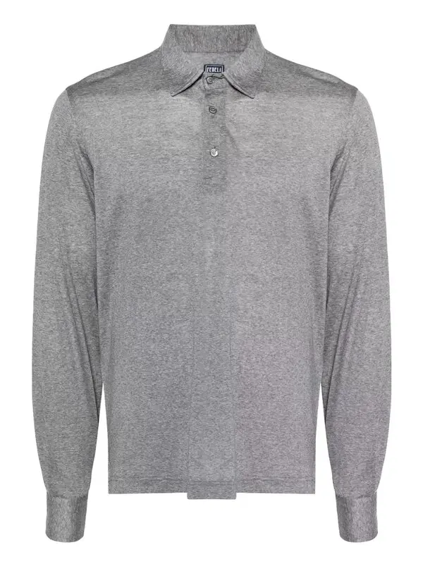 Fedeli Wool Polo Shirt - Grey