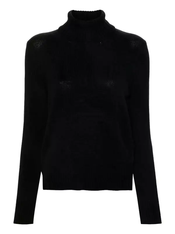 BLANCA VITA Ribbed-knit Sweater - Black