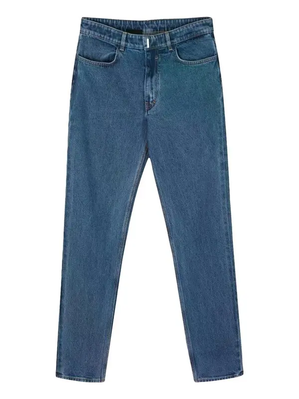 Givenchy Logo-plaque Slim-fit Jeans - Blue