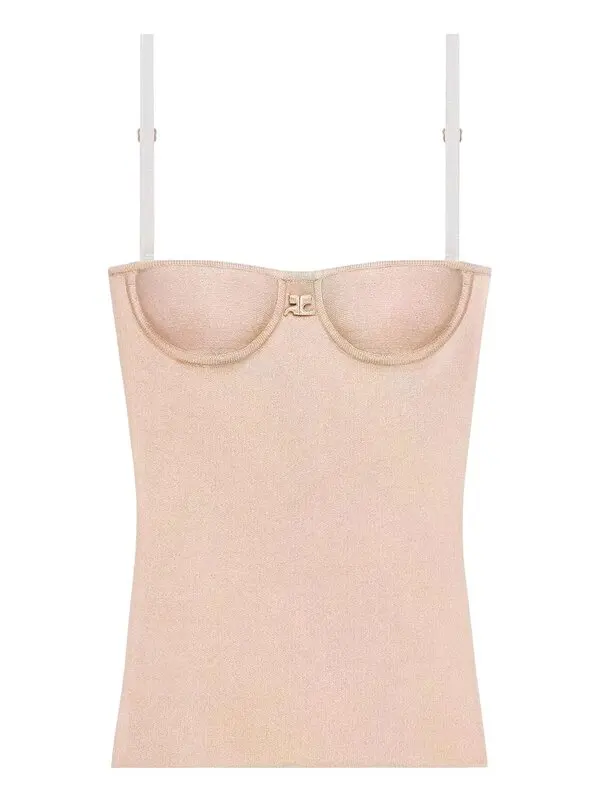 COURREGES Lingerie Interlock Top - Neutrals