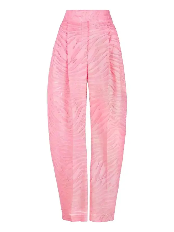 Attico Gary Zebra-pattern Trousers - Pink