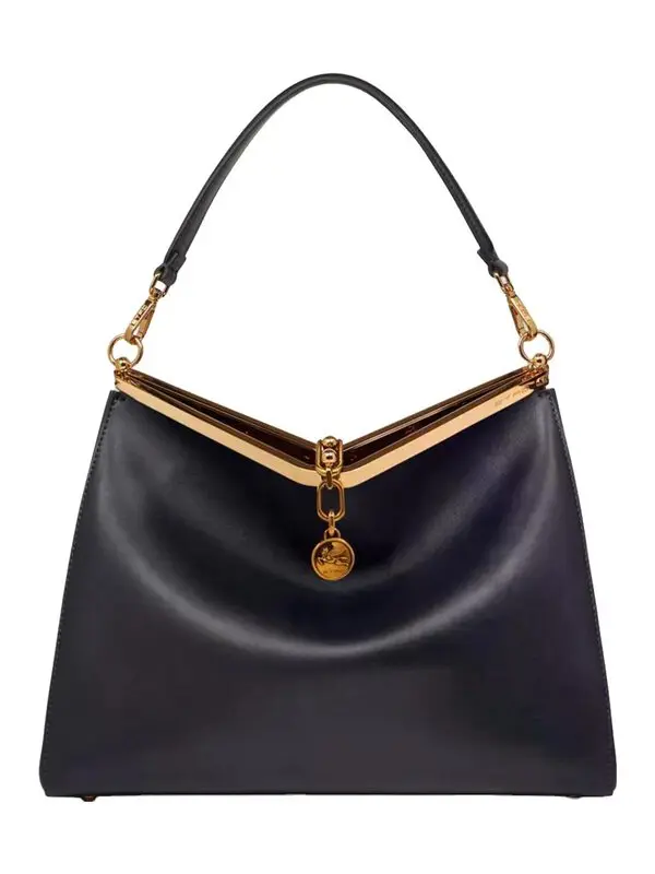 Etro Vela Leather Shoulder Bag - Blue